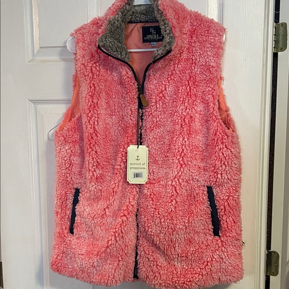 Simply Southern | Jackets & Coats | Simply Southern Pink Fleece Vest ...
